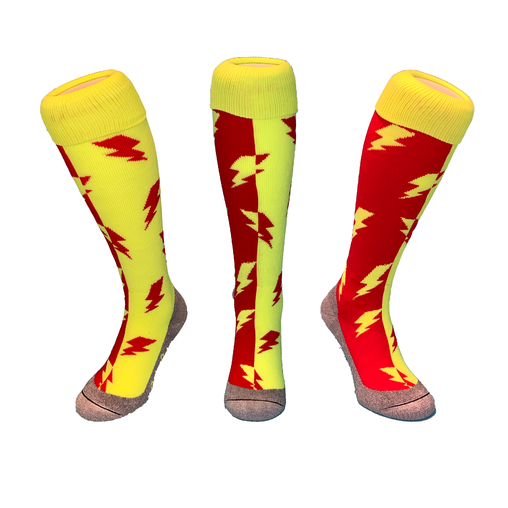 Hingly Socks Lightening Red/Yellow | Hingly Socks | Total-Hockey